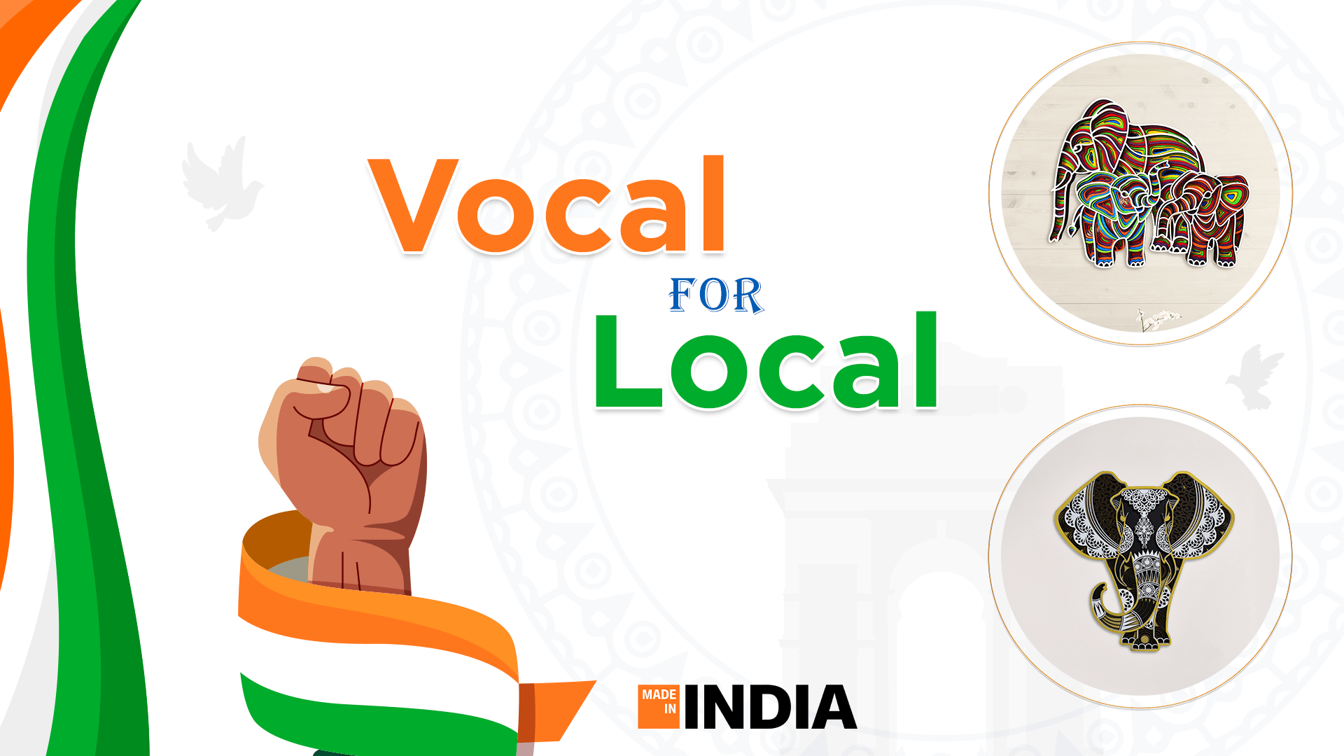 Made in India Wall Art Products To Support Vocal for Local